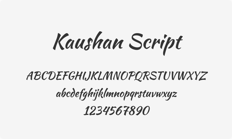 Kaushan Script - 免费商用PPT字体下载 - PPT百科