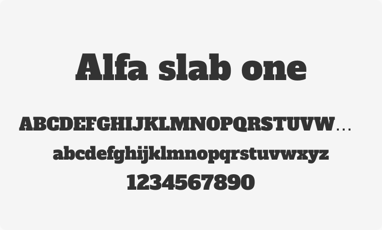 Alfa slab one - 免费商用PPT字体下载 - PPT百科