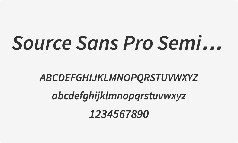 Source Sans Pro SemiboldIt 免费下载- PPT百科
