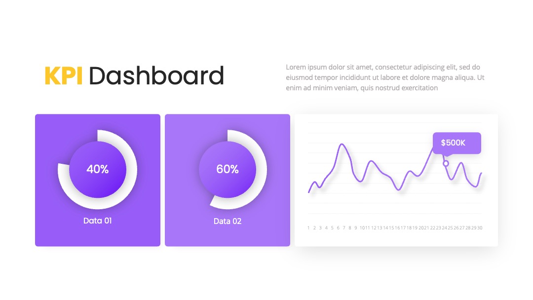 数据分析KPI进度汇报PPT模板免费下载 - PPT百科